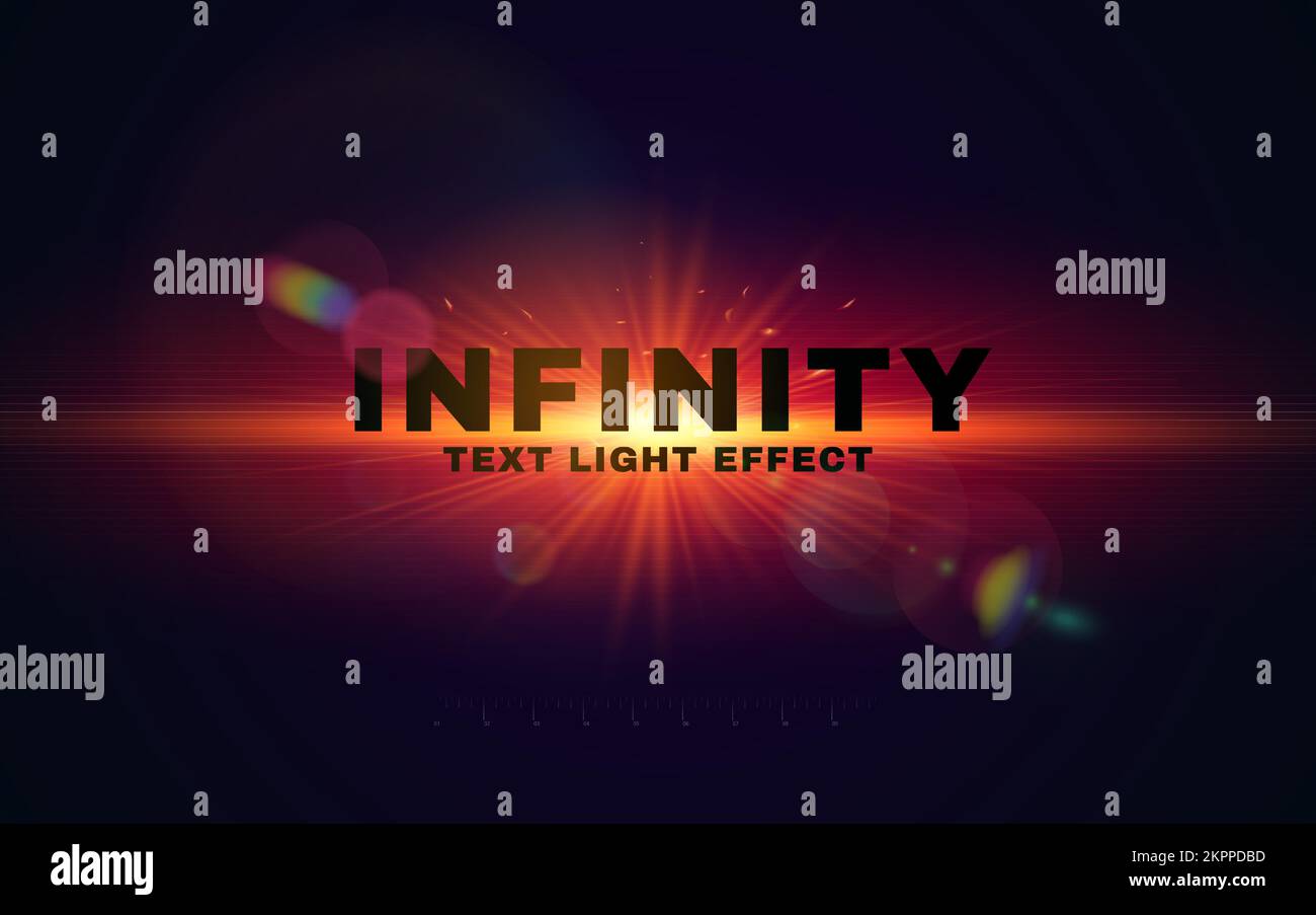 Light rays effect for main title text introduction. Sci-fi sun rays ...