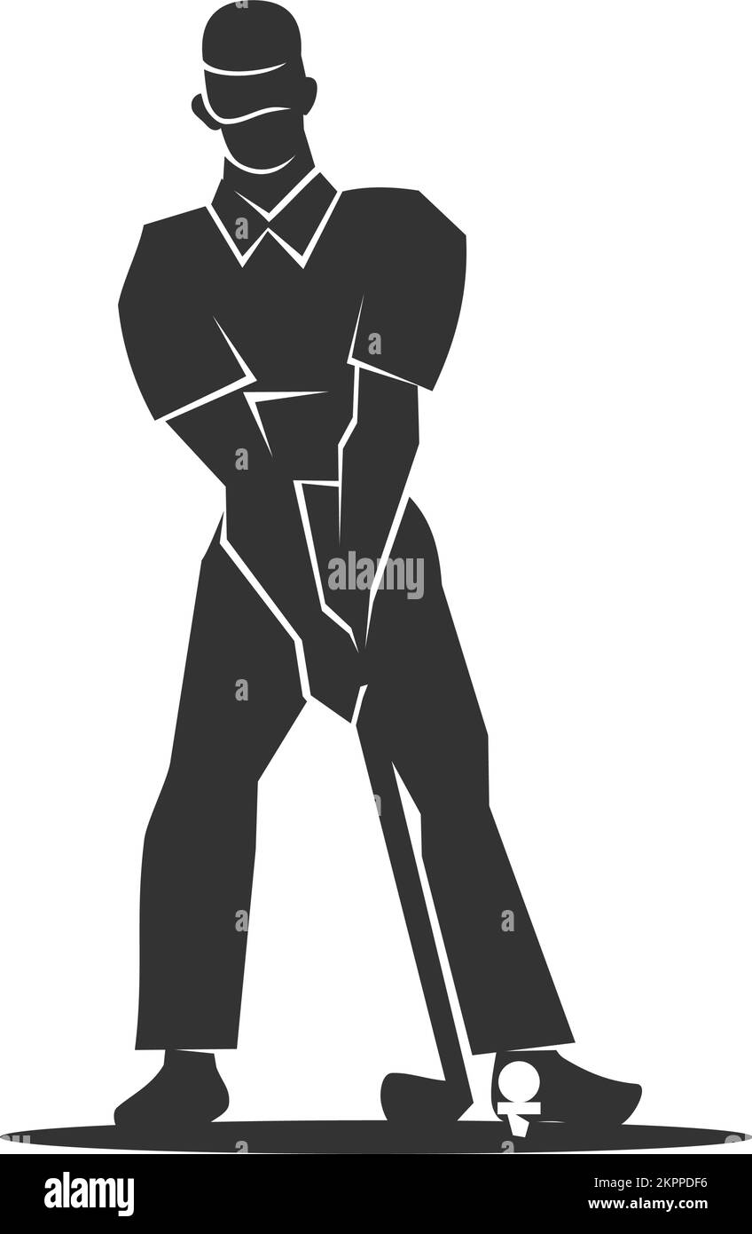 golf logo. Man Golfing logo. golfer logo. Icon Illustration Brand ...