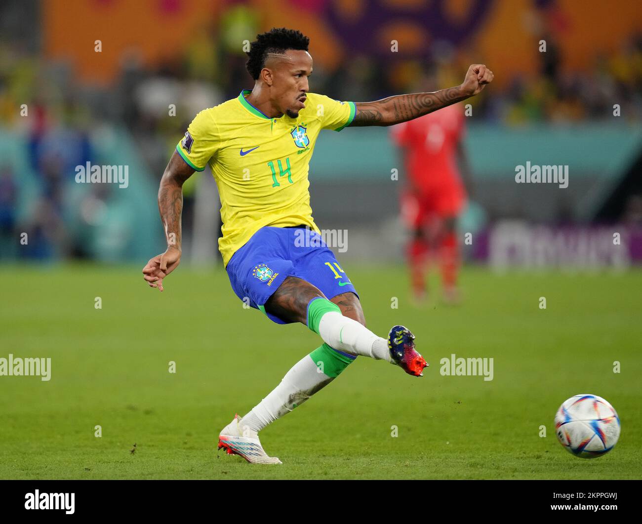 Brazil's Eder Militao during the FIFA World Cup Group G match at ...