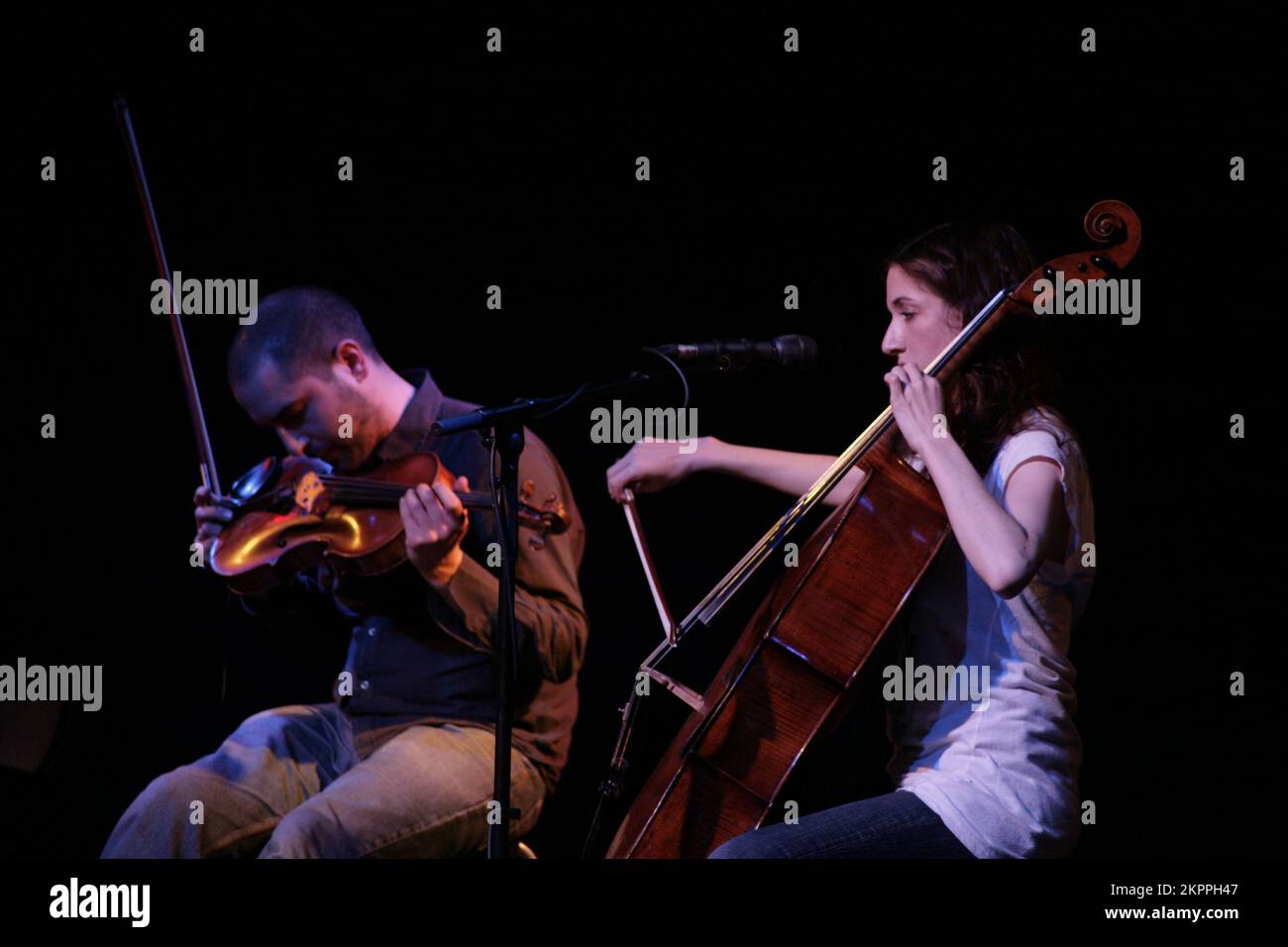 The Elysian Quartet play on the Homefires Tour at the Point in Cardiff, June 8, 2007. Photograph ...