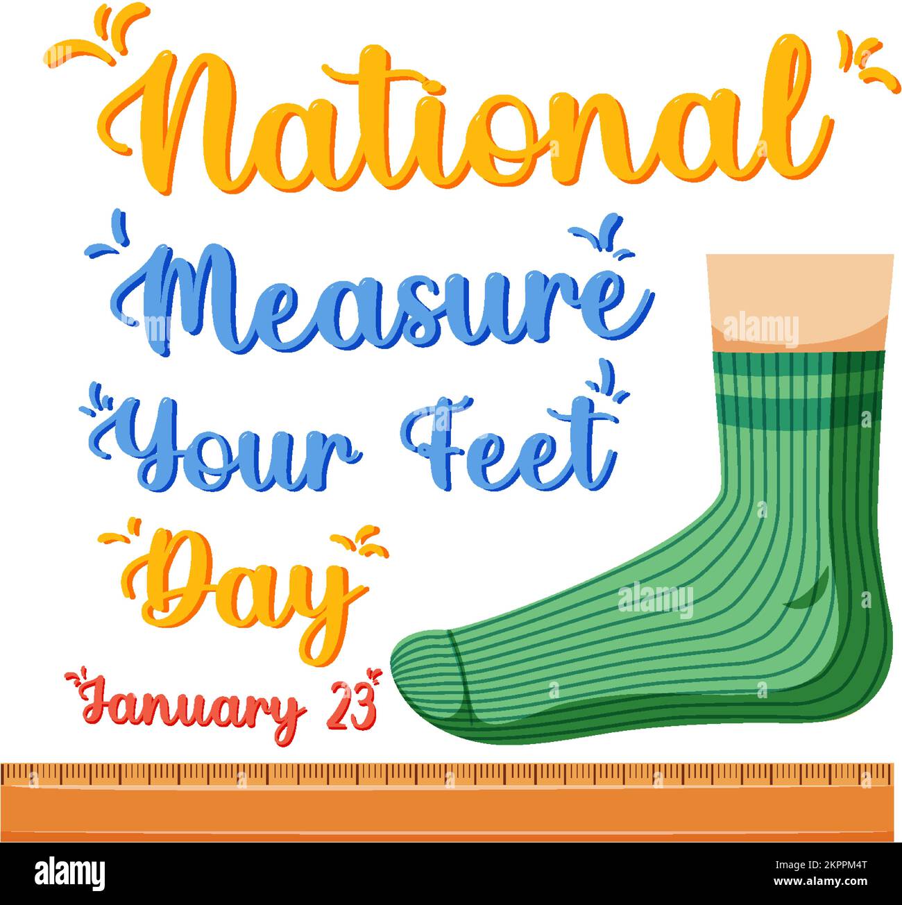 National Measure Your Feet Day Banner Design illustration Stock Vector ...
