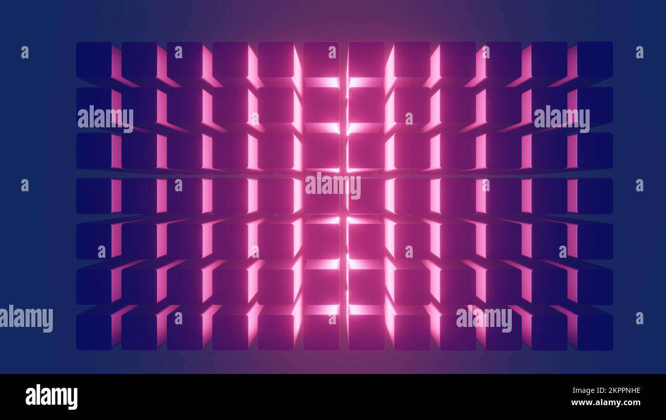 3d Render: Synthwave vaporwave retro cyberpunk style glowing pink ...