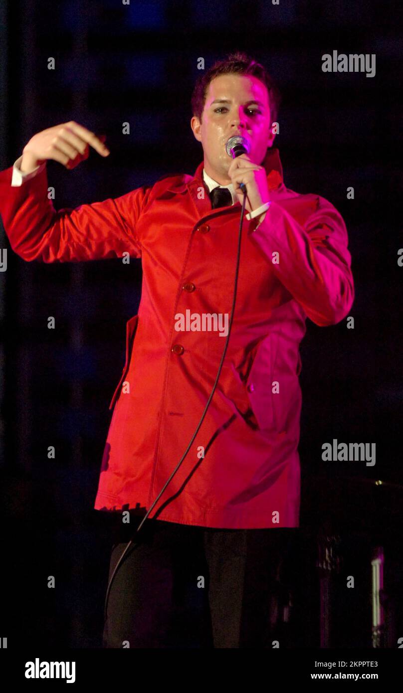 THE KILLERS singer BRANDON FLOWERS playing support to U2 at the ...