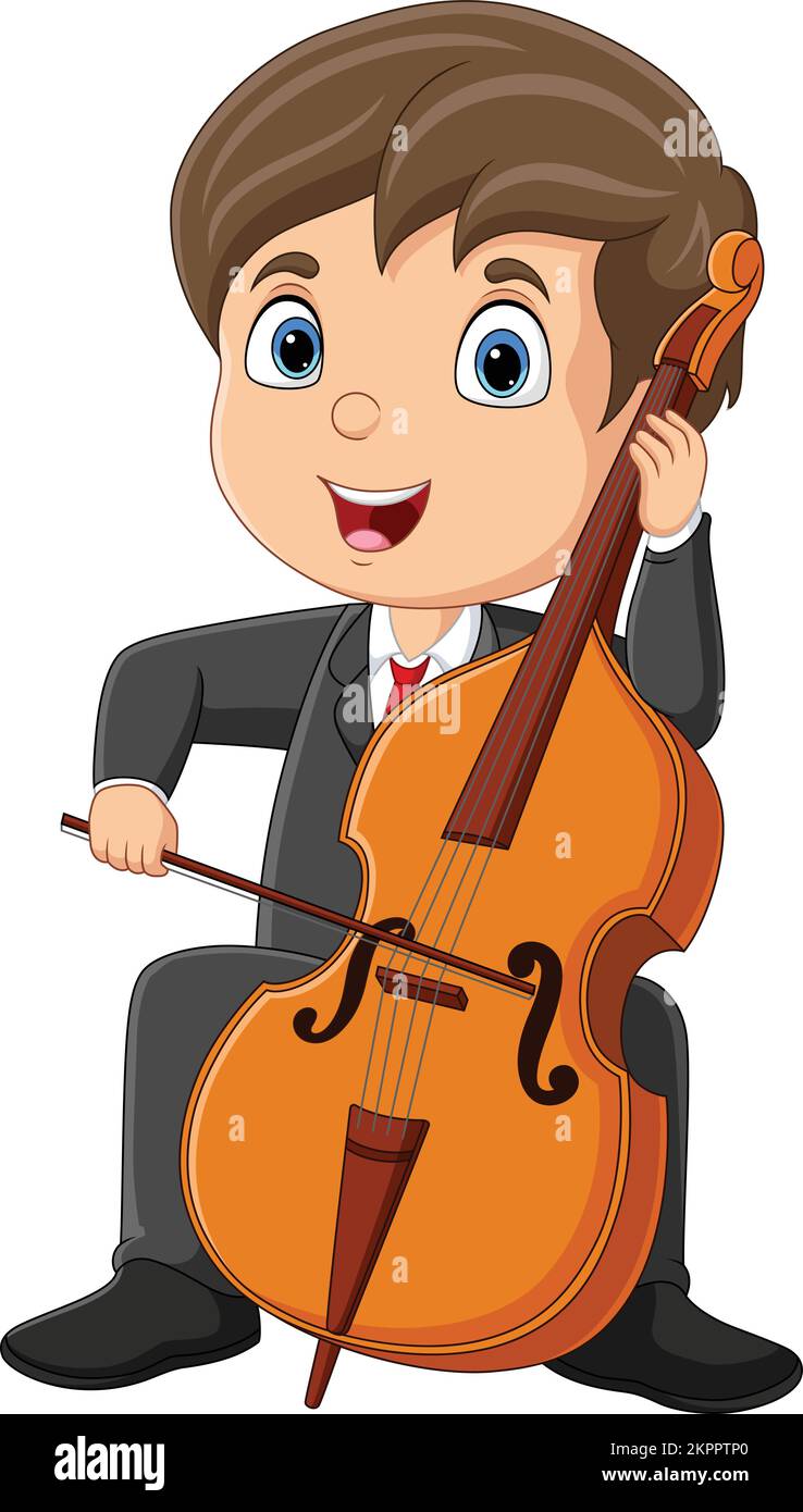Child playing cello at concert hi-res stock photography and images - Alamy