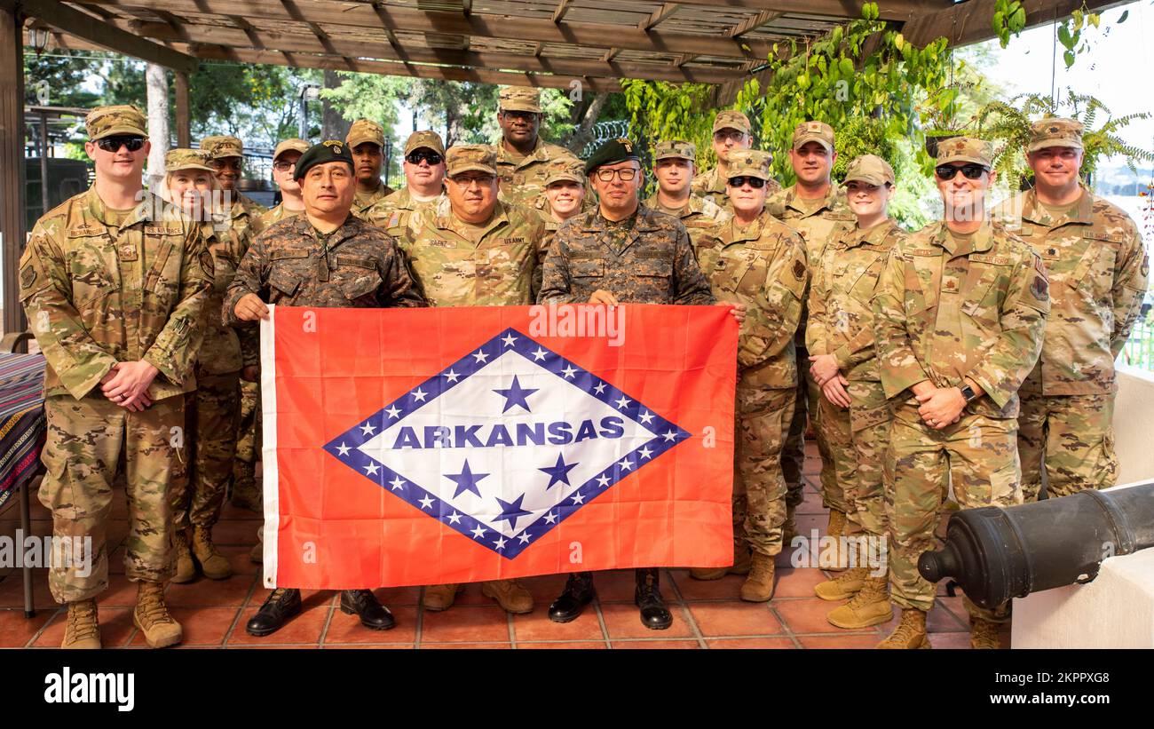 Arkansas Air National Guard members pose for a photo at the Guatemala ...
