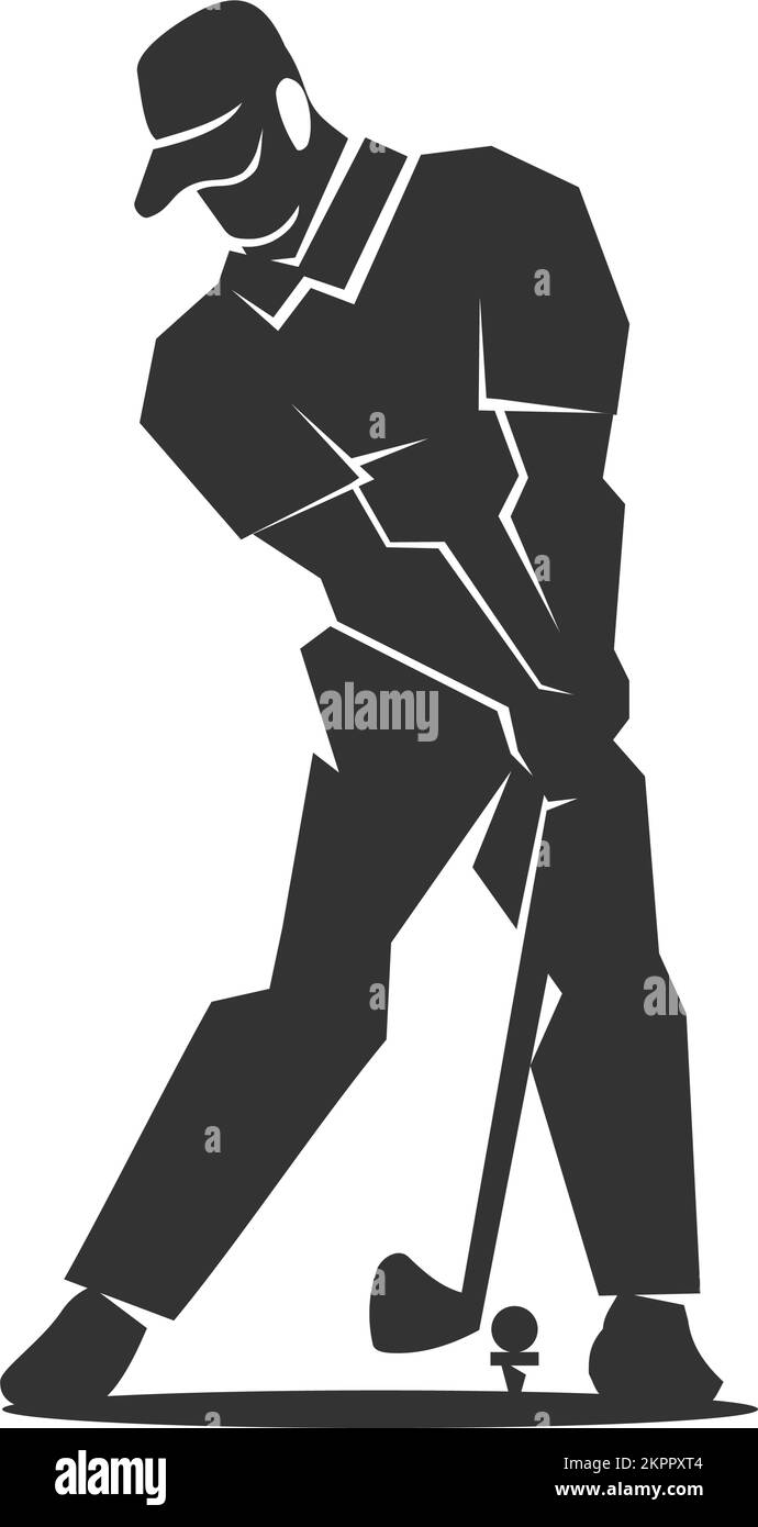 golf logo. Man Golfing logo. golfer logo. Icon Illustration Brand ...