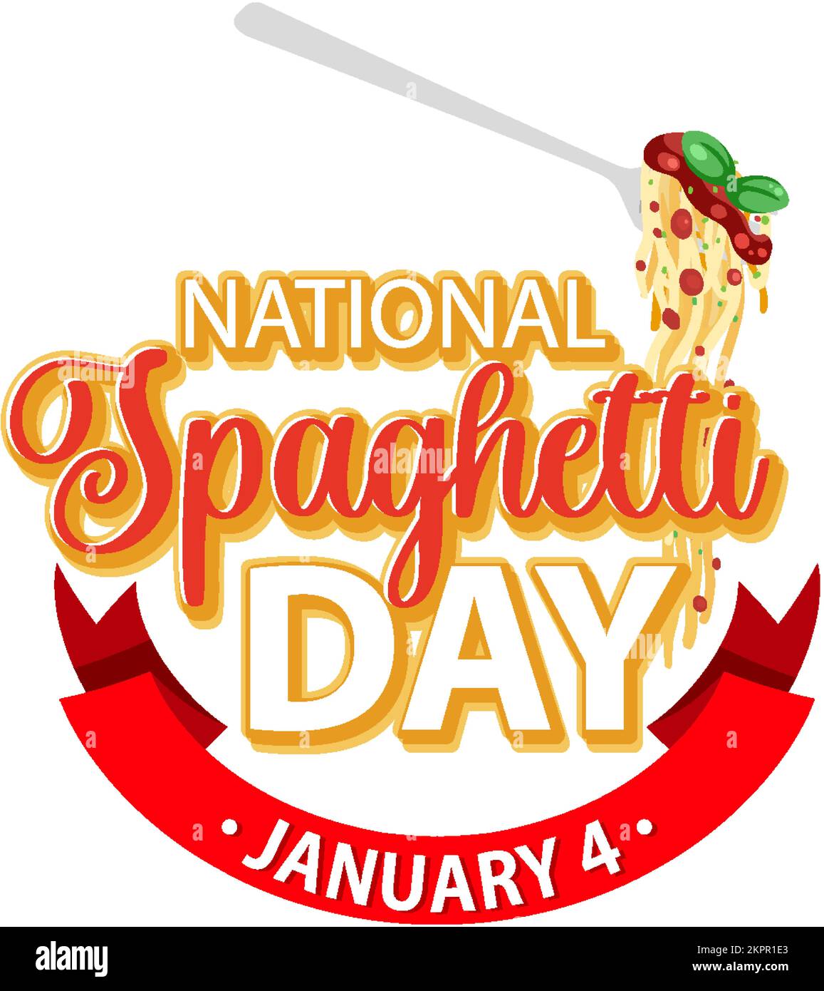National Spaghetti Day Banner Design illustration Stock Vector Image ...