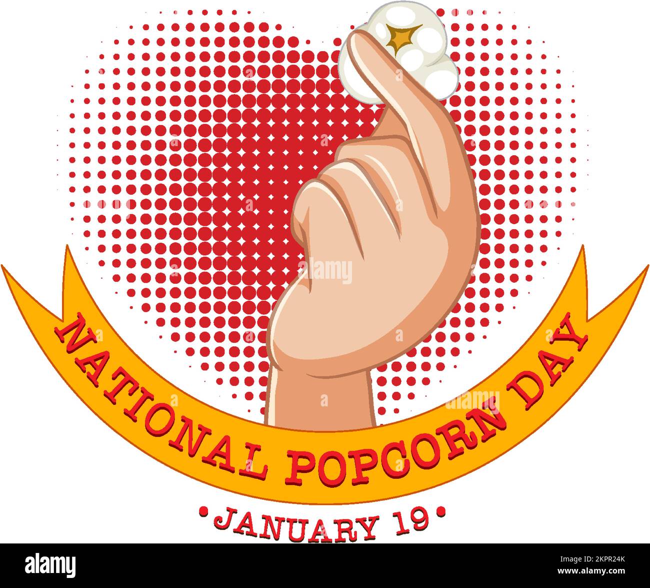 National Popcorn Day Logo Banner illustration Stock Vector Image & Art ...