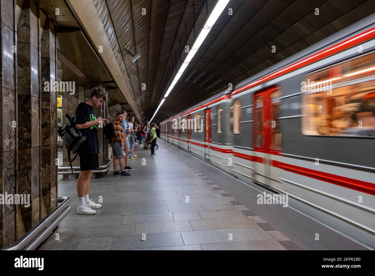 Budapest, Hungary - 5 September 2022: Passengers waiting to board the ...