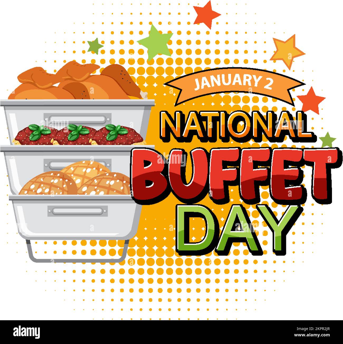 National Buffet Day Banner Design illustration Stock Vector Image & Art ...