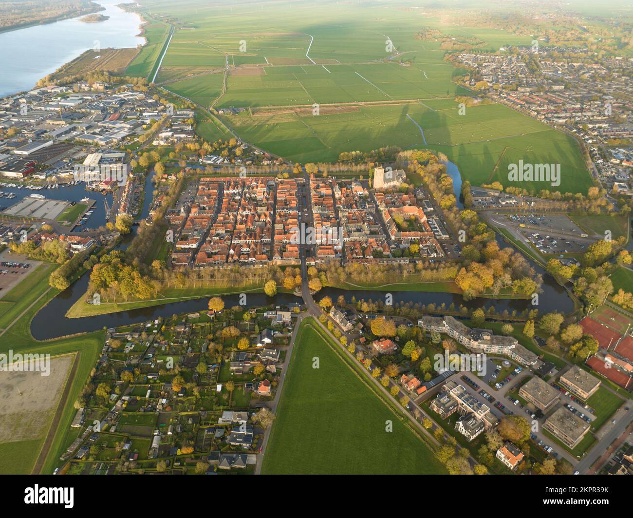 Fortified historic city center of Elburg in The Netherlands, Gelderland ...