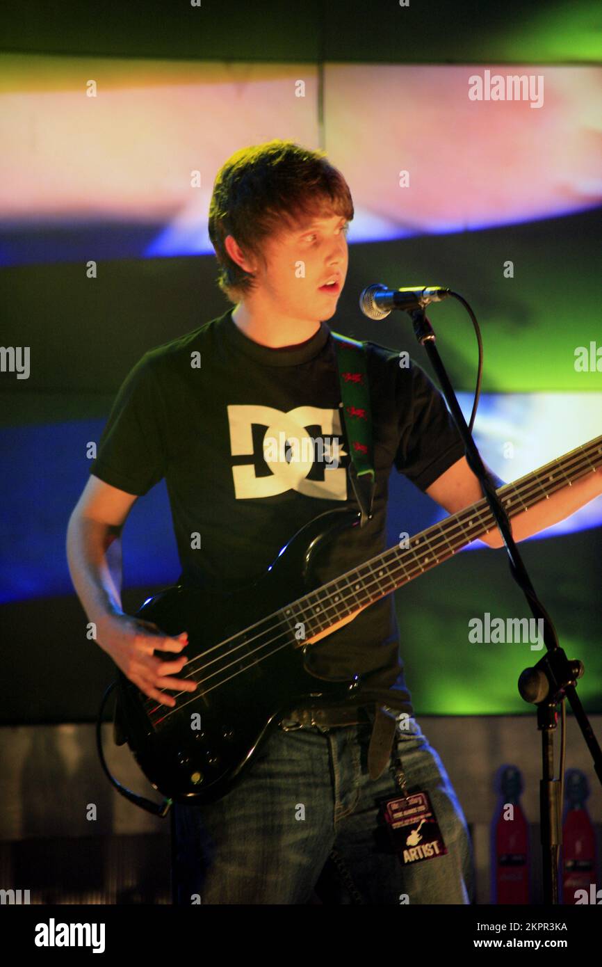 Welsh band, Y Rei, at the Popfactory Awards in the Coal Exchange in ...