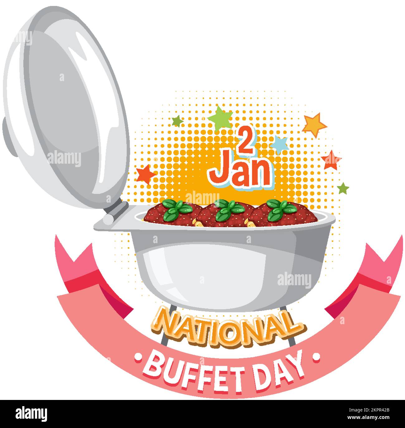 National Buffet Day Banner Design illustration Stock Vector Image & Art ...