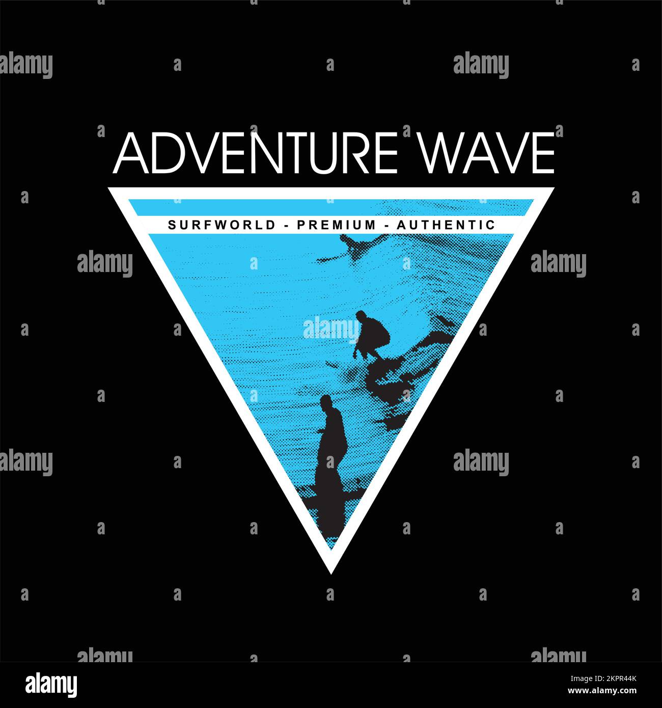 A frame design of the great wave simple vintage fashion on black ...