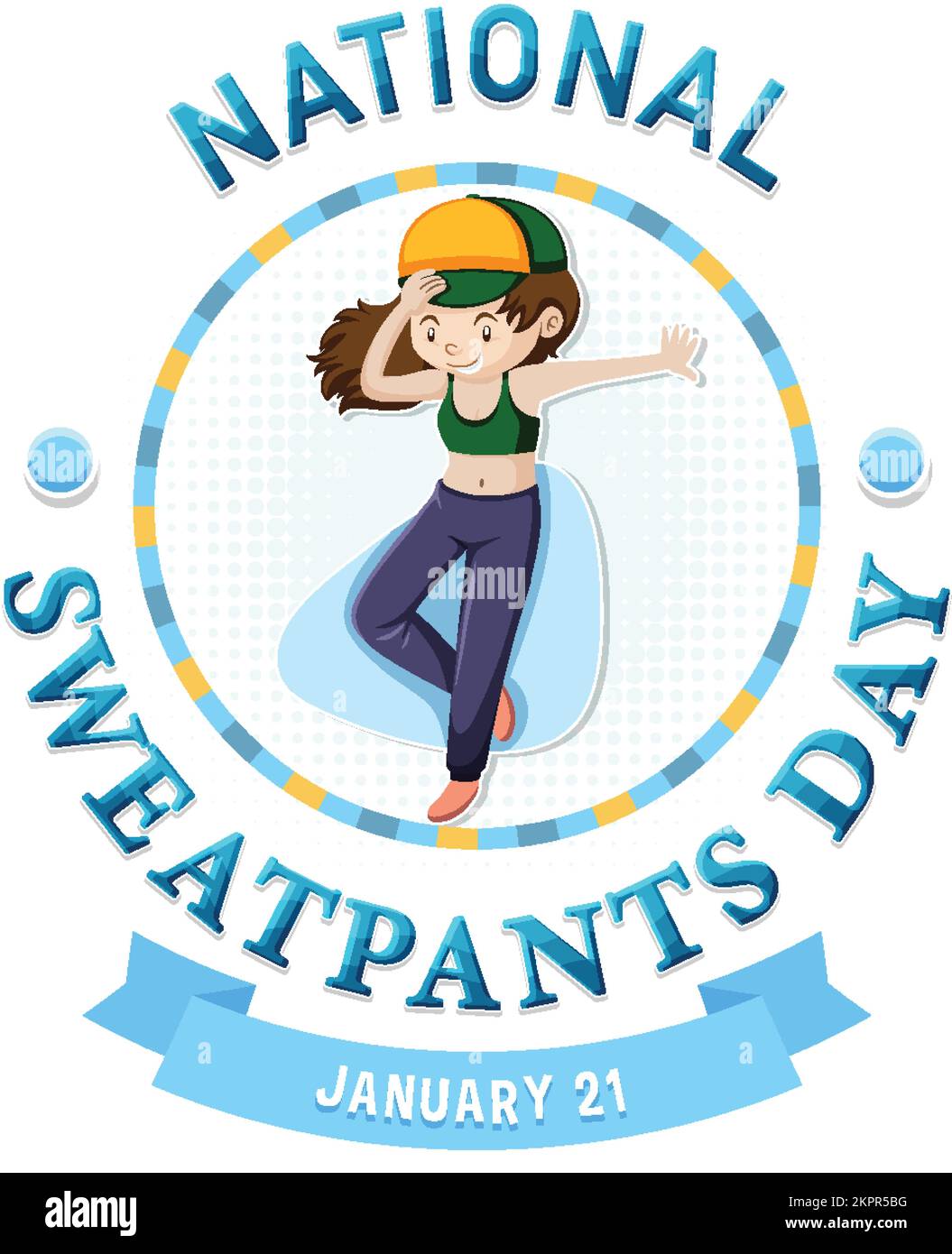 National Sweatpants Day Text Banner illustration Stock Vector Image ...