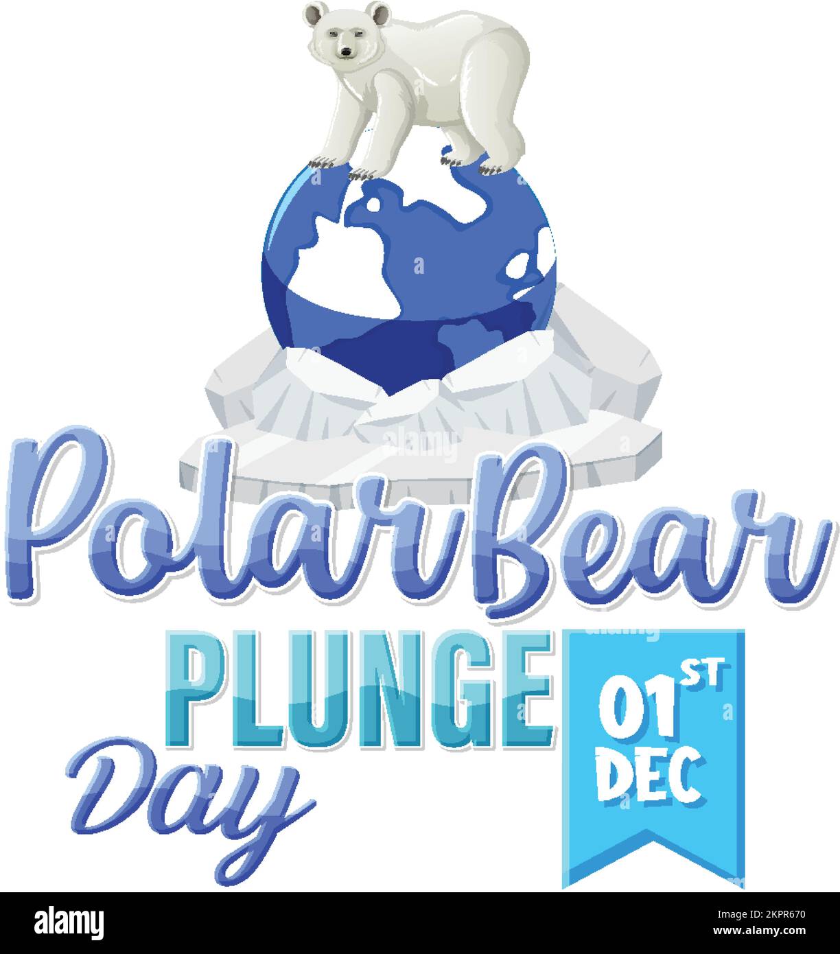 Polar Bear Plunge Day Banner Design illustration Stock Vector Image ...