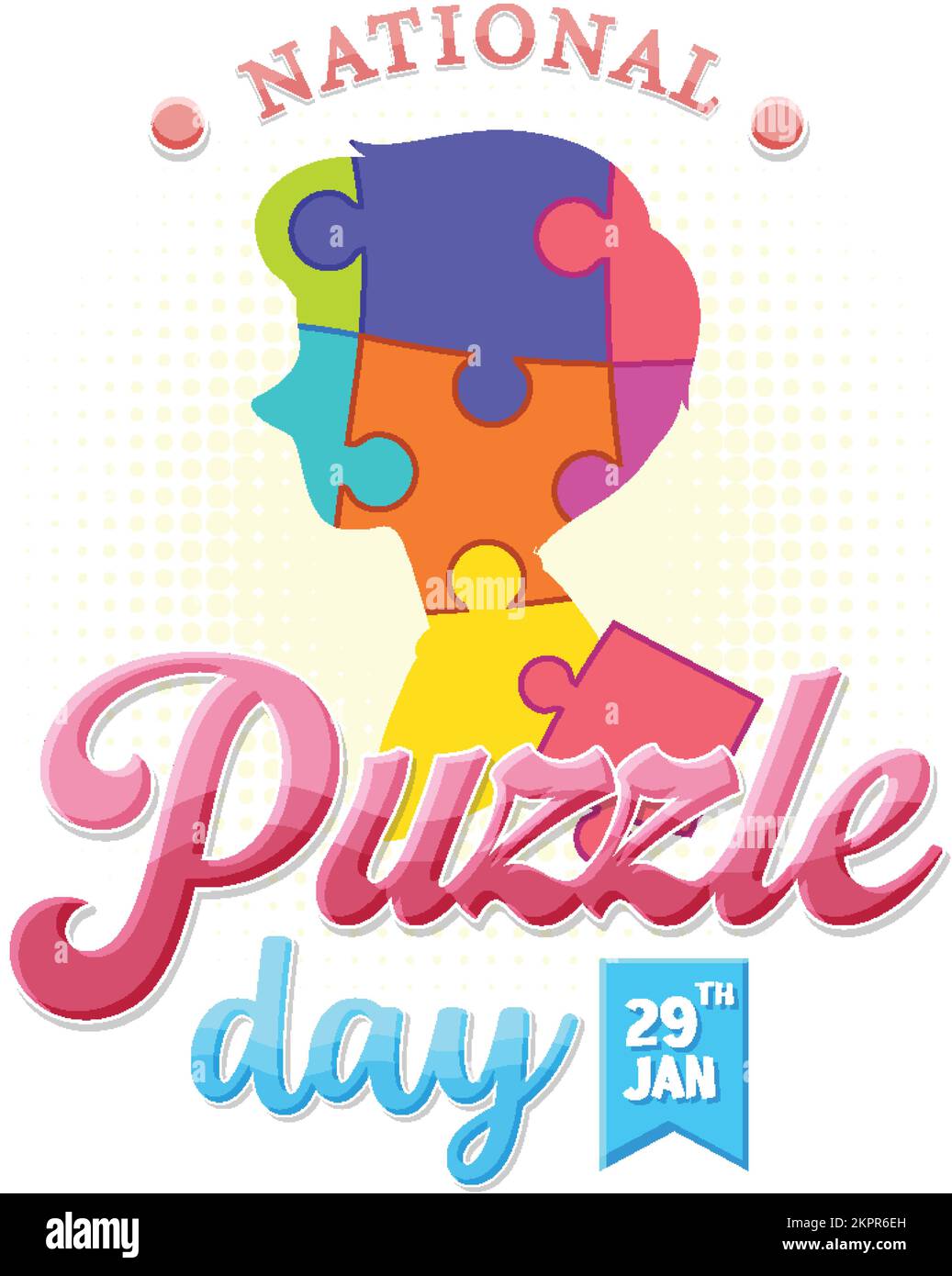 National Puzzle Day Banner Design illustration Stock Vector Image & Art ...