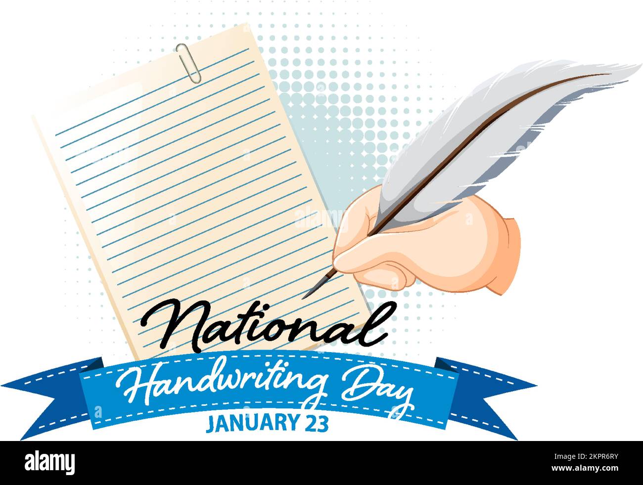 National Handwriting Day Logo Banner illustration Stock Vector Image ...