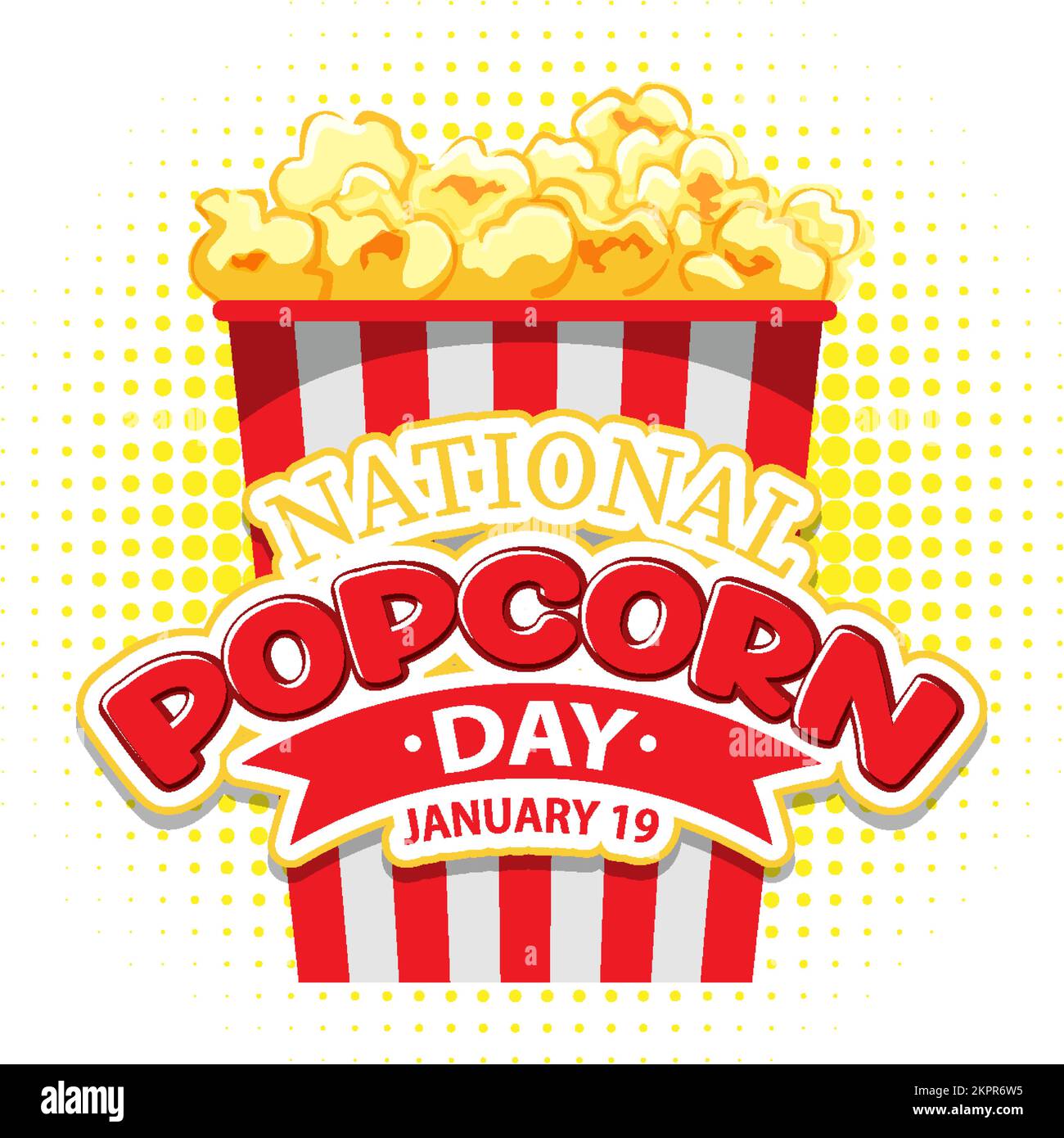 National Popcorn Day Banner Design illustration Stock Vector Image ...