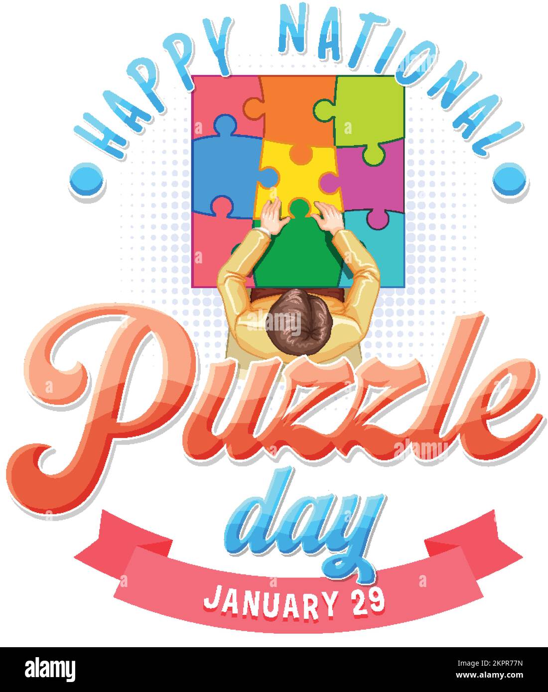 National Puzzle Day Banner Design illustration Stock Vector Image & Art ...