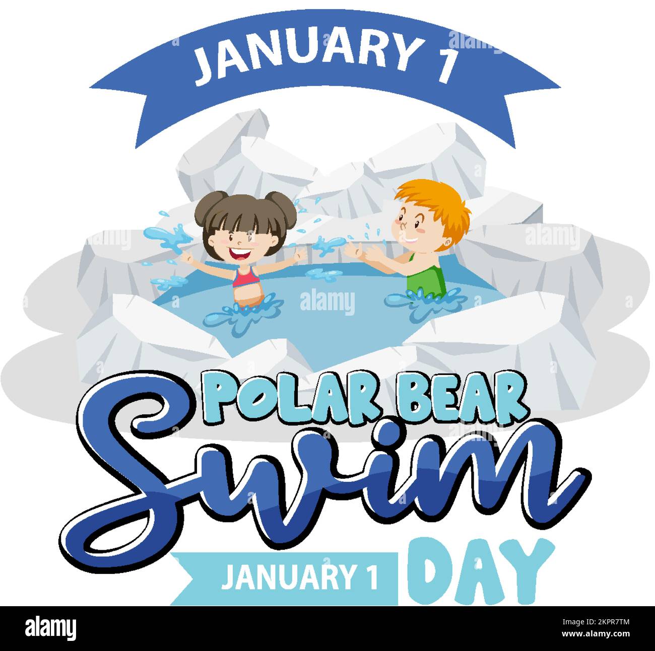 Polar Bear Plunge Day icon illustration Stock Vector Image & Art - Alamy