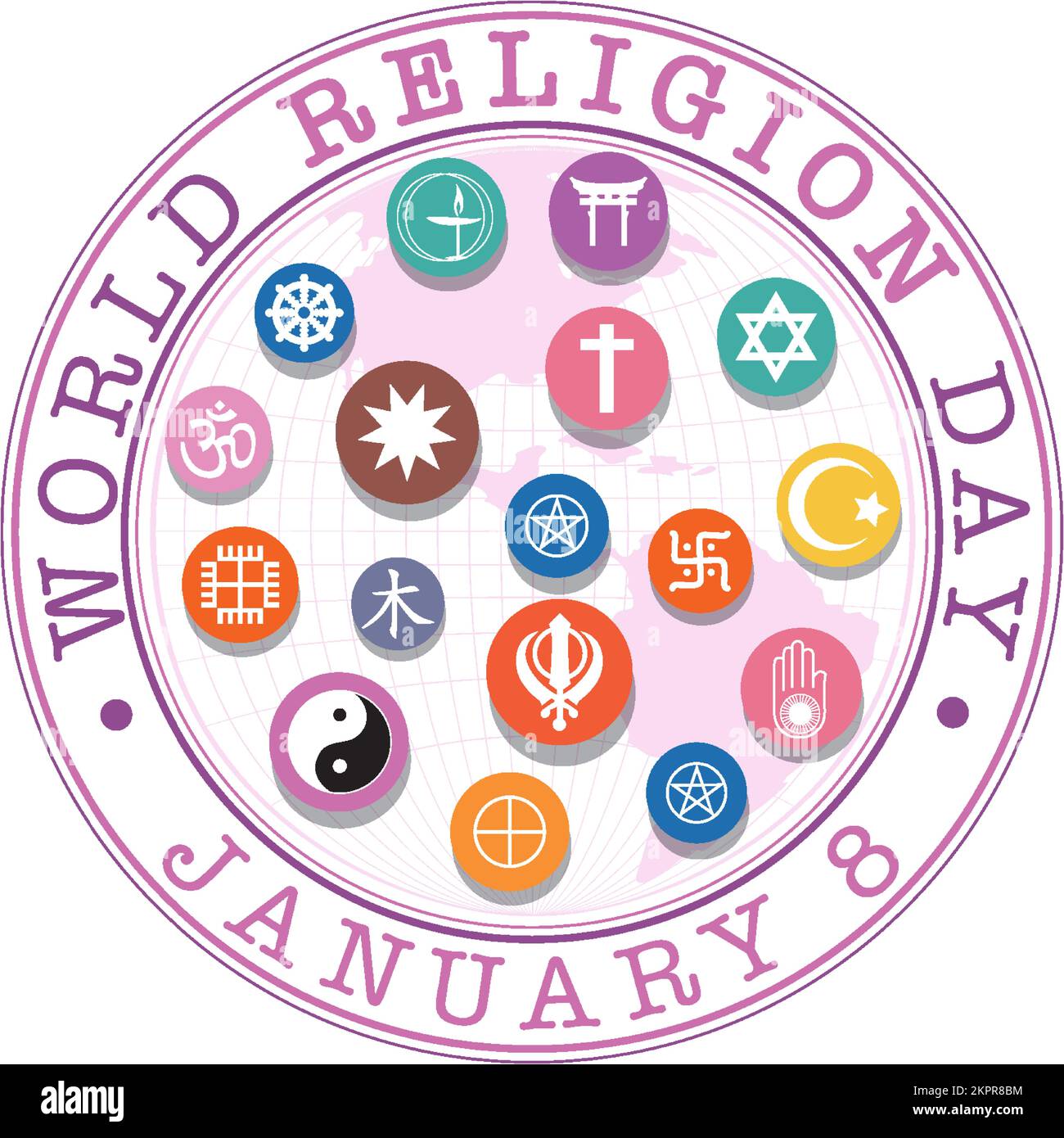 World Religion Day Banner Design illustration Stock Vector Image & Art ...