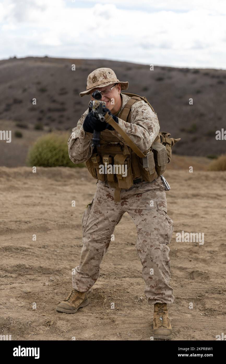 A U.S. Marine with 1st Radio Battalion, I Marine Expeditionary Force ...