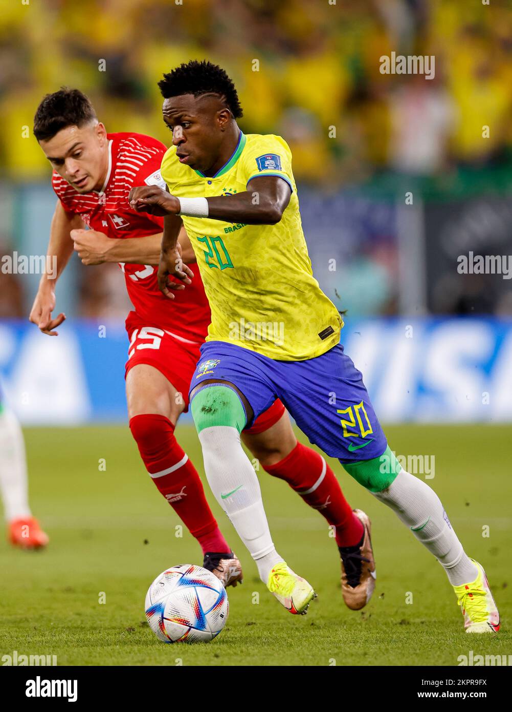 Doha, Qatar. 28th Nov, 2022. Vinicius Junior of Brazil during a match ...