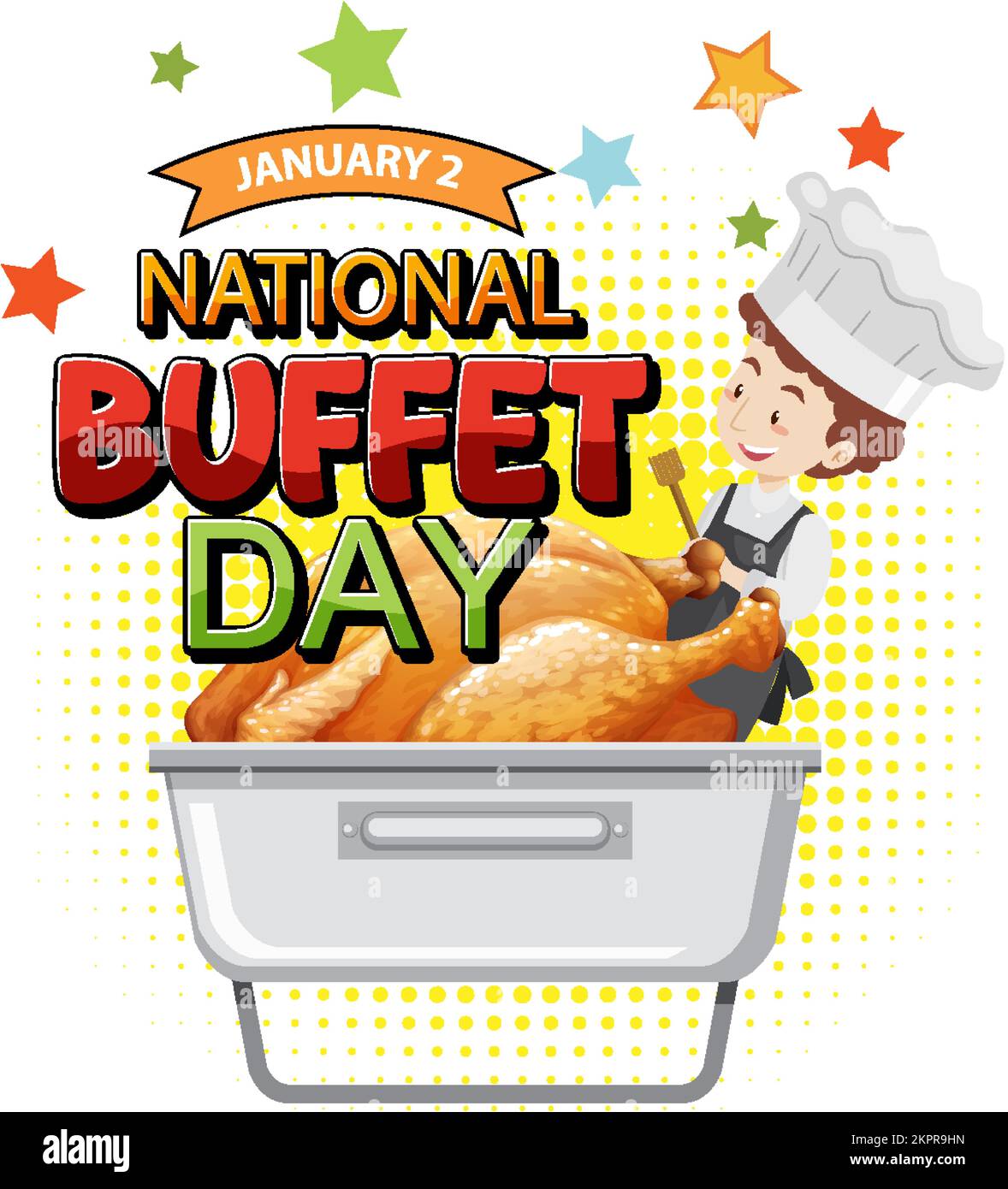 National Buffet Day Banner Design illustration Stock Vector Image & Art ...