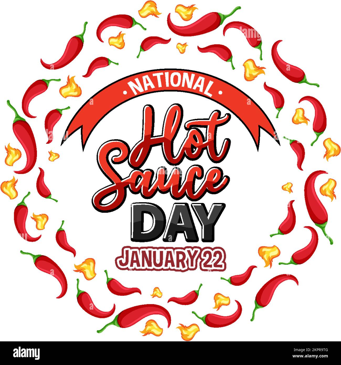 National Hot Sauce Day Banner Design illustration Stock Vector Image ...
