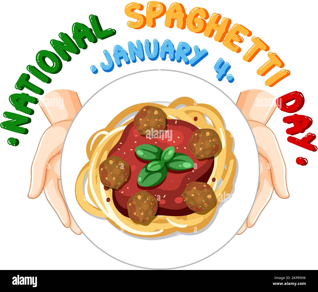 National Spaghetti Day Banner Design illustration Stock Vector Image ...