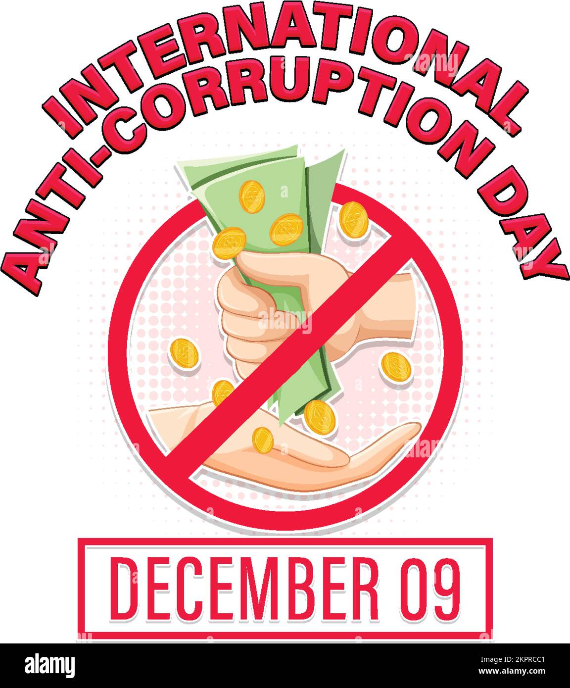 International Anti Corruption Day Poster Design illustration Stock ...