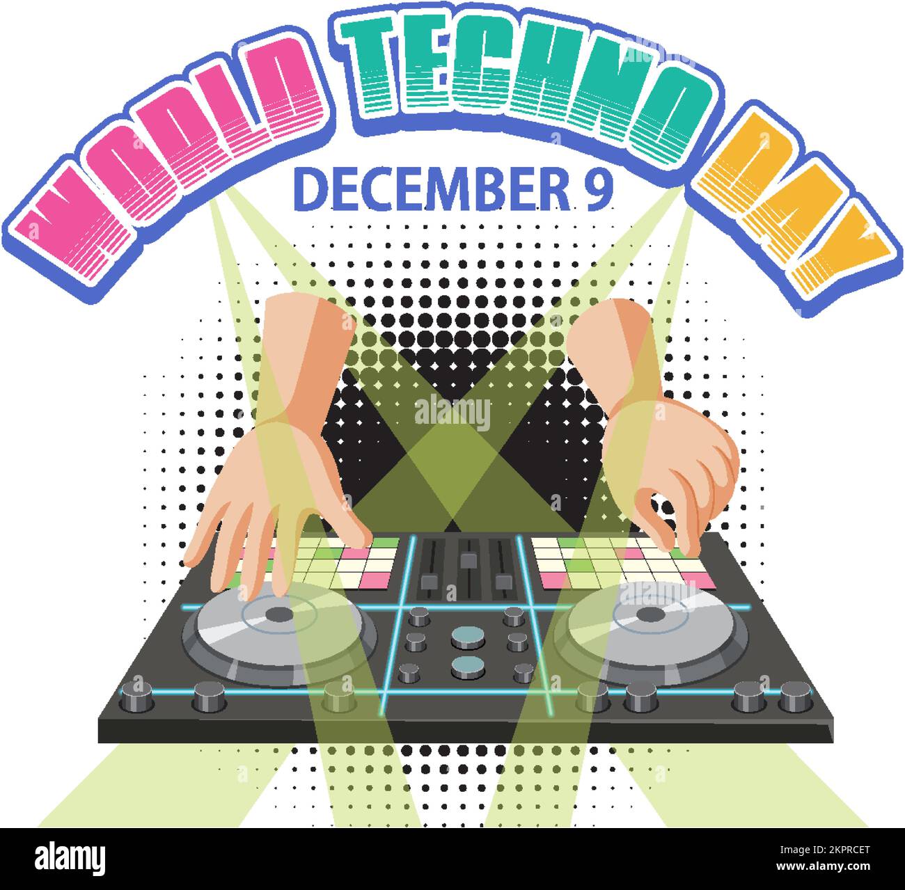World techno day text banner design illustration Stock Vector Image ...