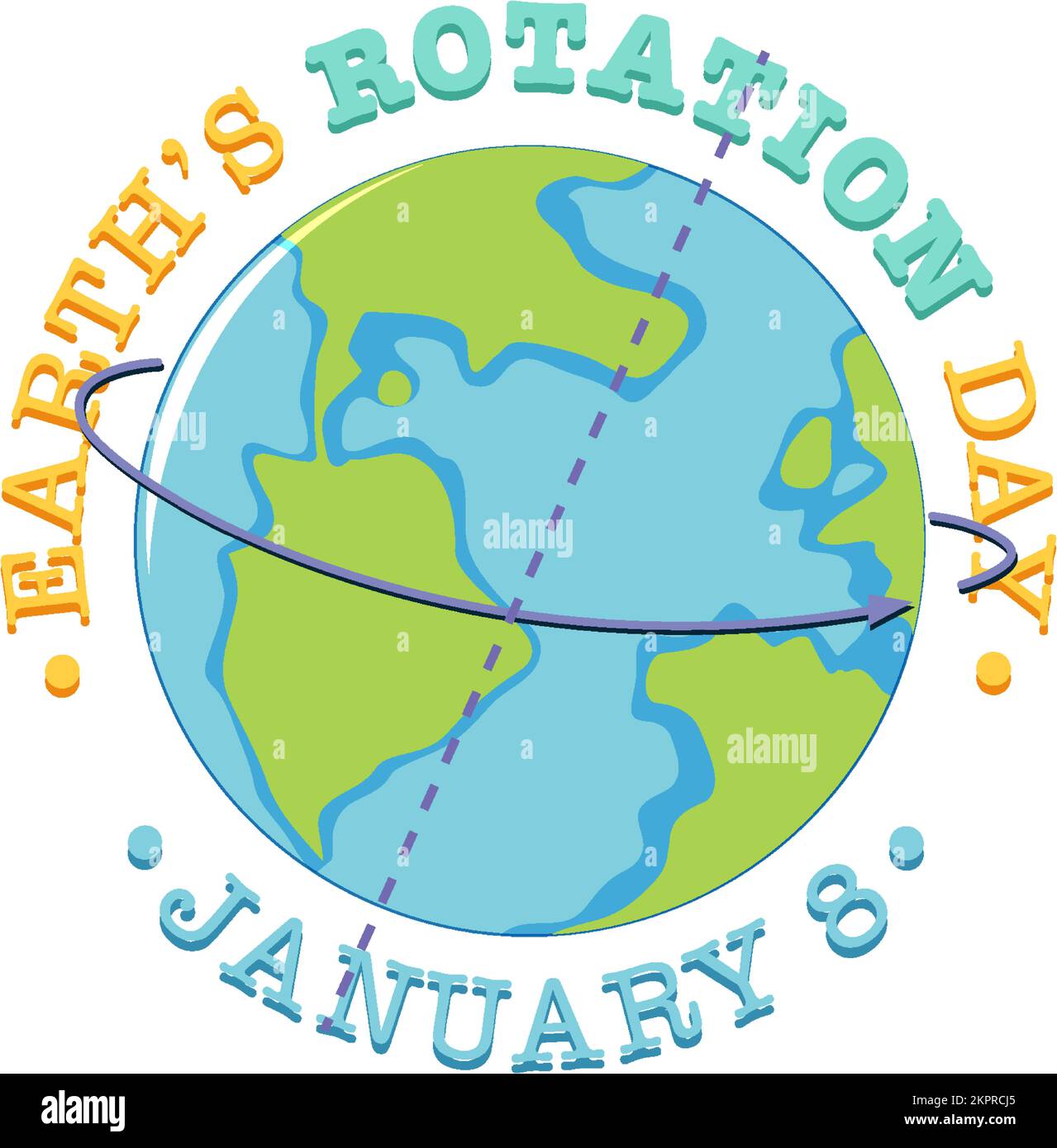 Earth's Rotation Day banner design illustration Stock Vector Image ...