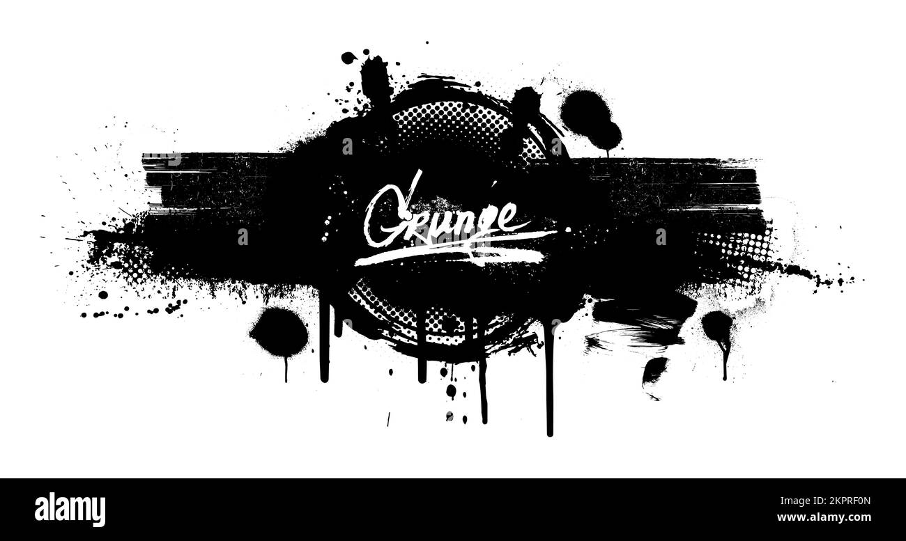 Dirty ink texture for text, information, lettering, logo. Black grunge ...