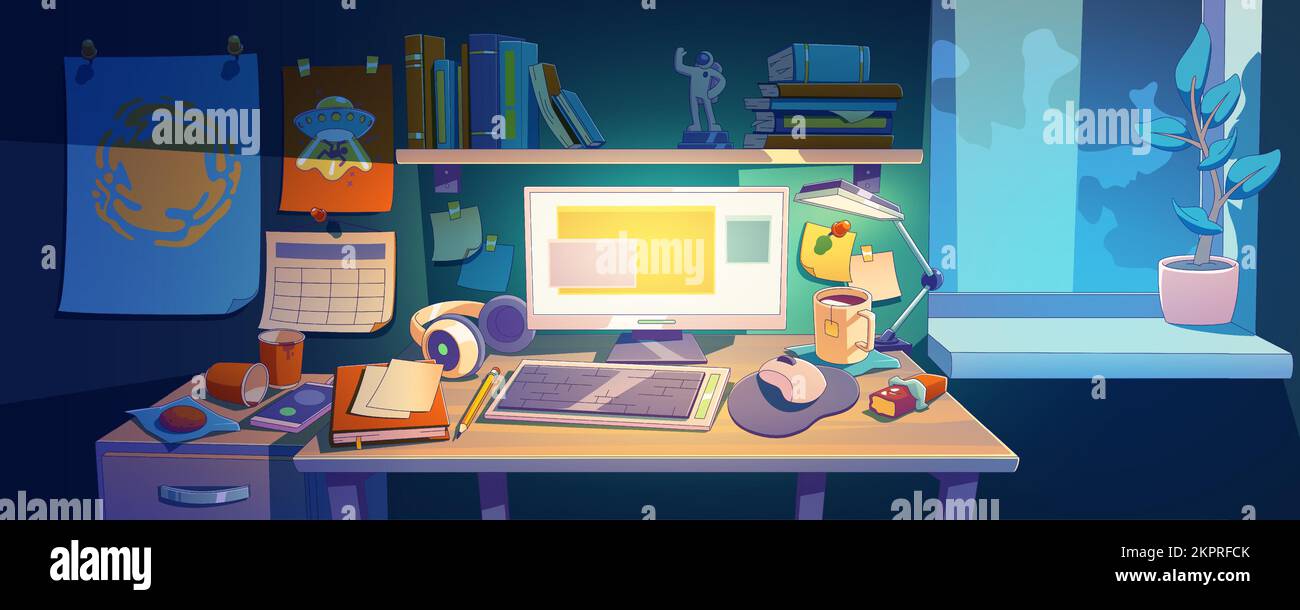 Messy teen room Stock Vector Images - Alamy