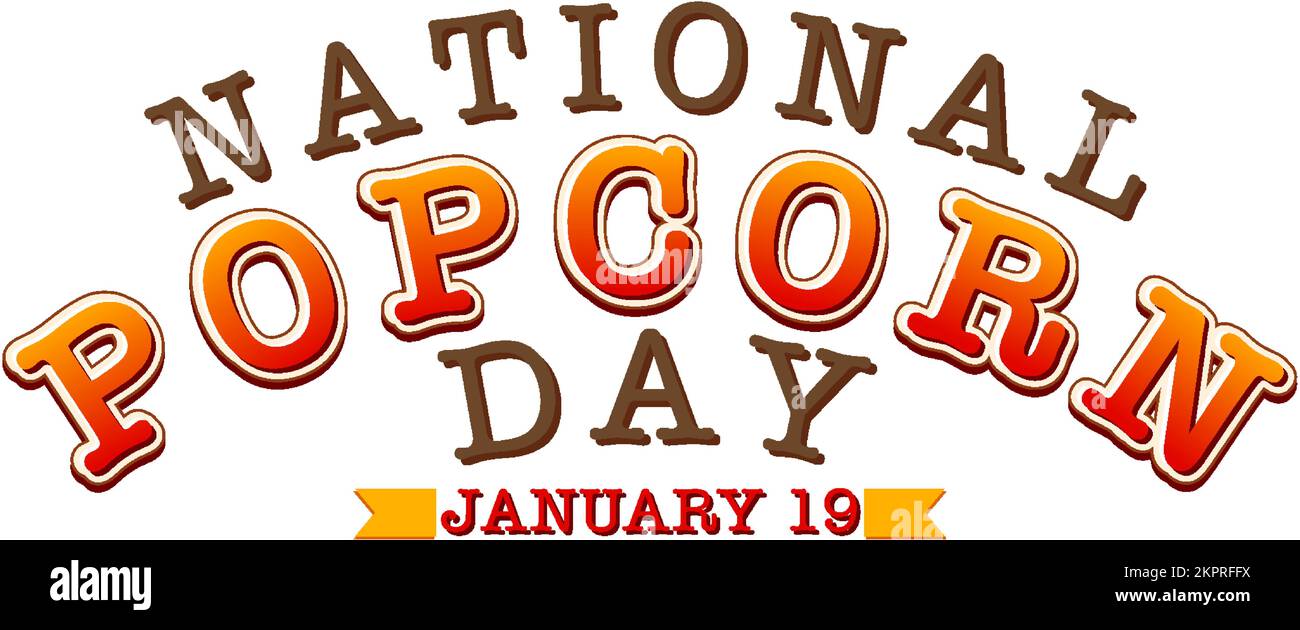 National Popcorn Day Banner Design illustration Stock Vector Image ...