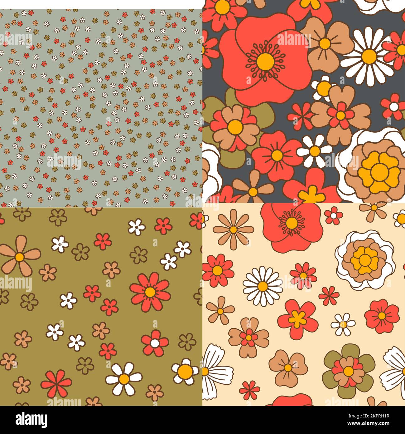 Flower seamless pattern, blooming botany print Stock Vector Image & Art ...