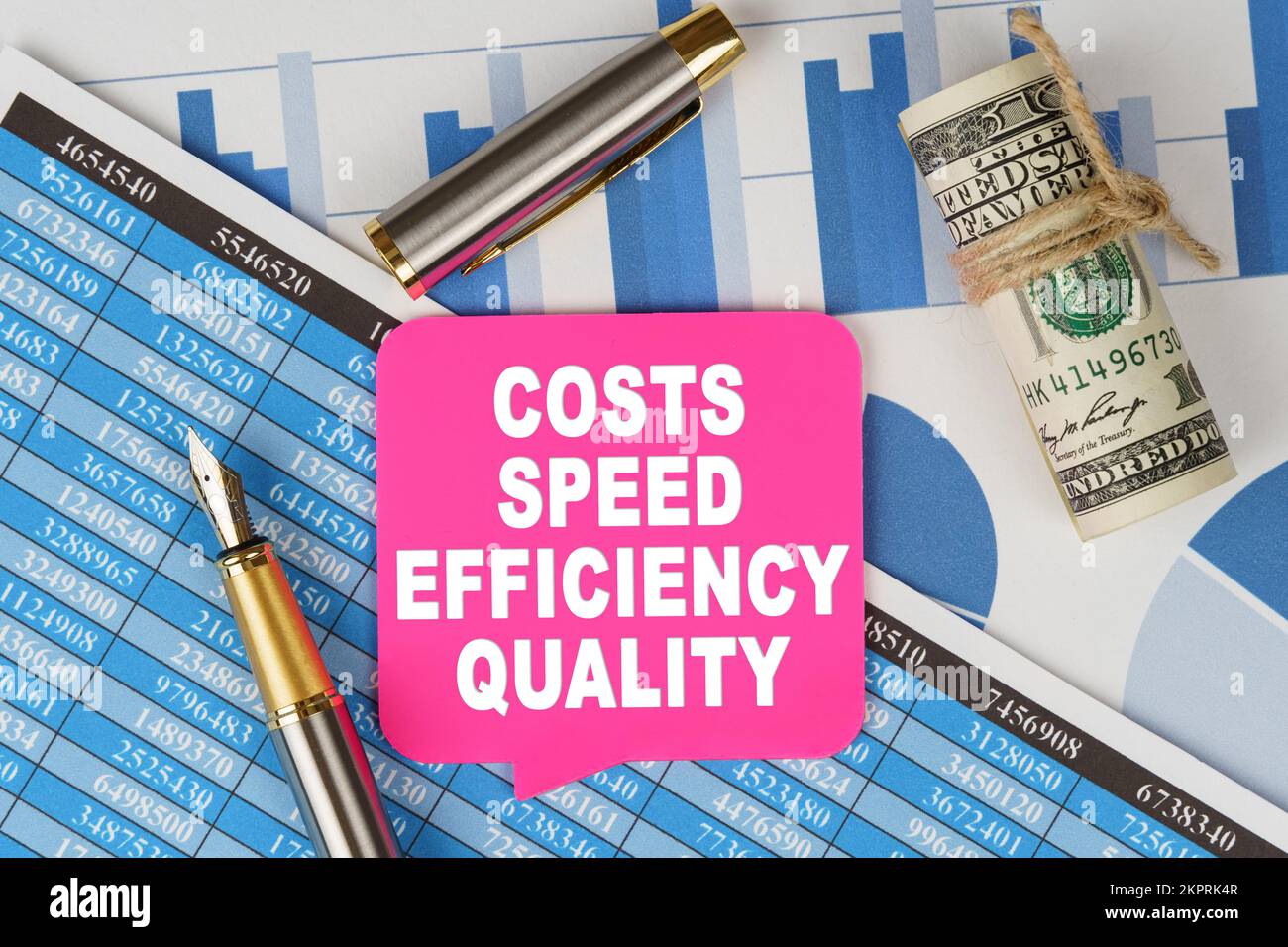 Business and finance concept. Among the financial statements and charts ...