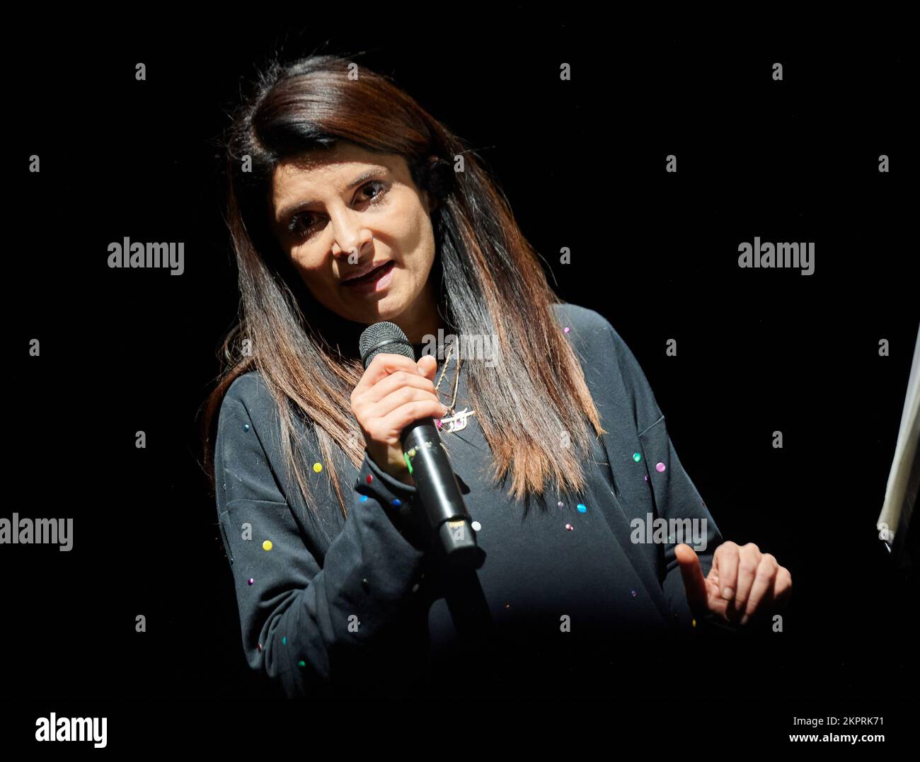 Berlin, Germany. 28th Nov, 2022. Sarah Sandeh, German-Iranian actress ...