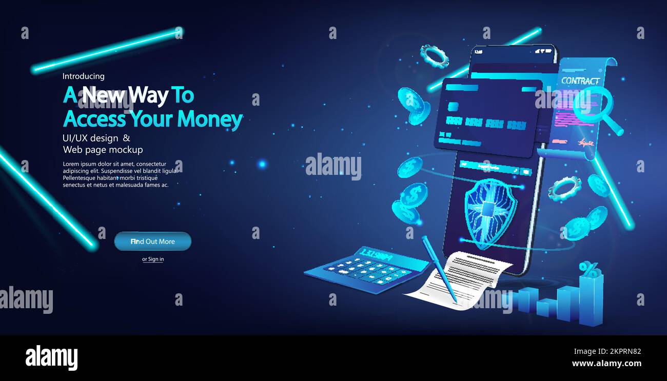 Virtual digital banking card Stock Vector Images - Alamy