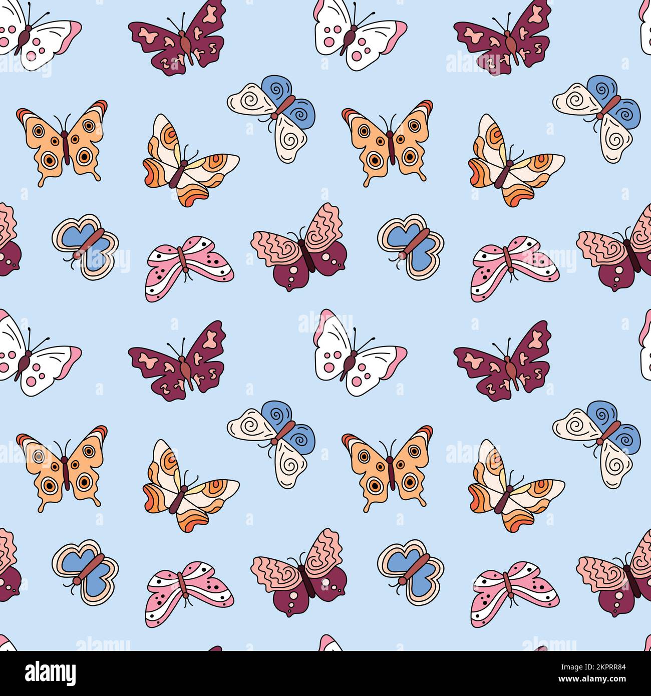 Boho butterflies Stock Vector Images - Alamy