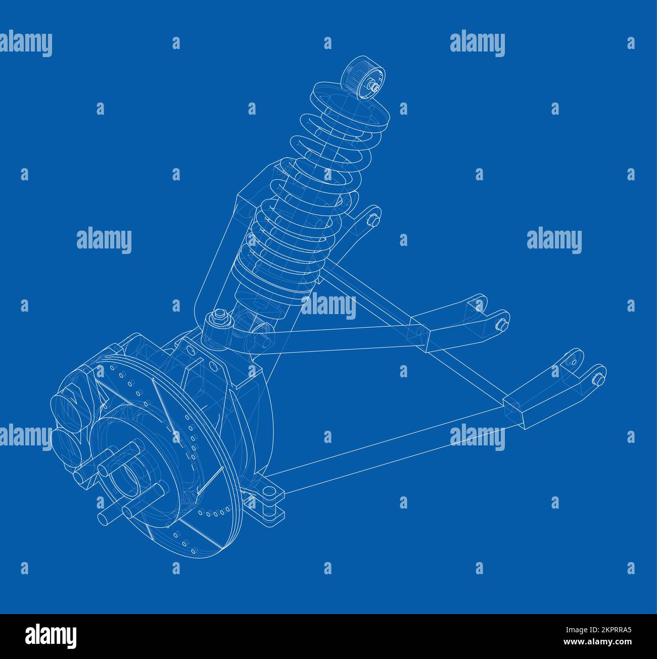 Car suspension with shock absorber Stock Vector Image & Art - Alamy