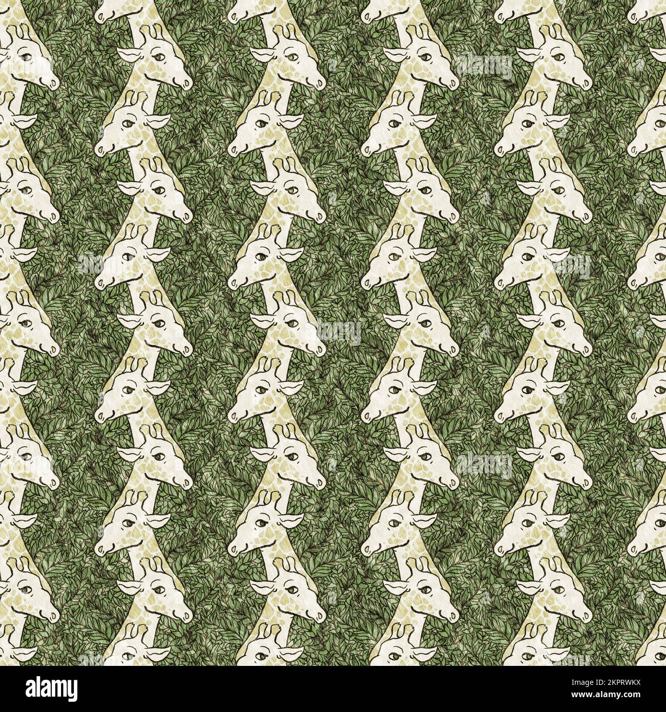 Cute safari wild giraffe animal pattern for babies room decor. Seamless ...