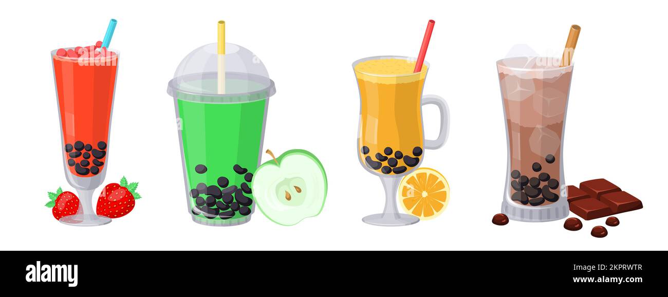 Bubble tea coffee chocolate Stock Vector Images - Alamy