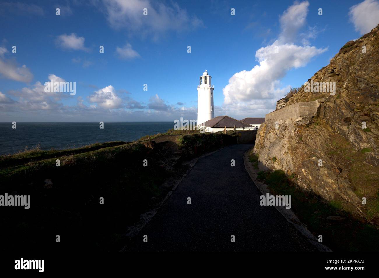 Padstow Cornwall UK 11 28 2022 Trevose Lighthouse 1847 built by Trinity ...