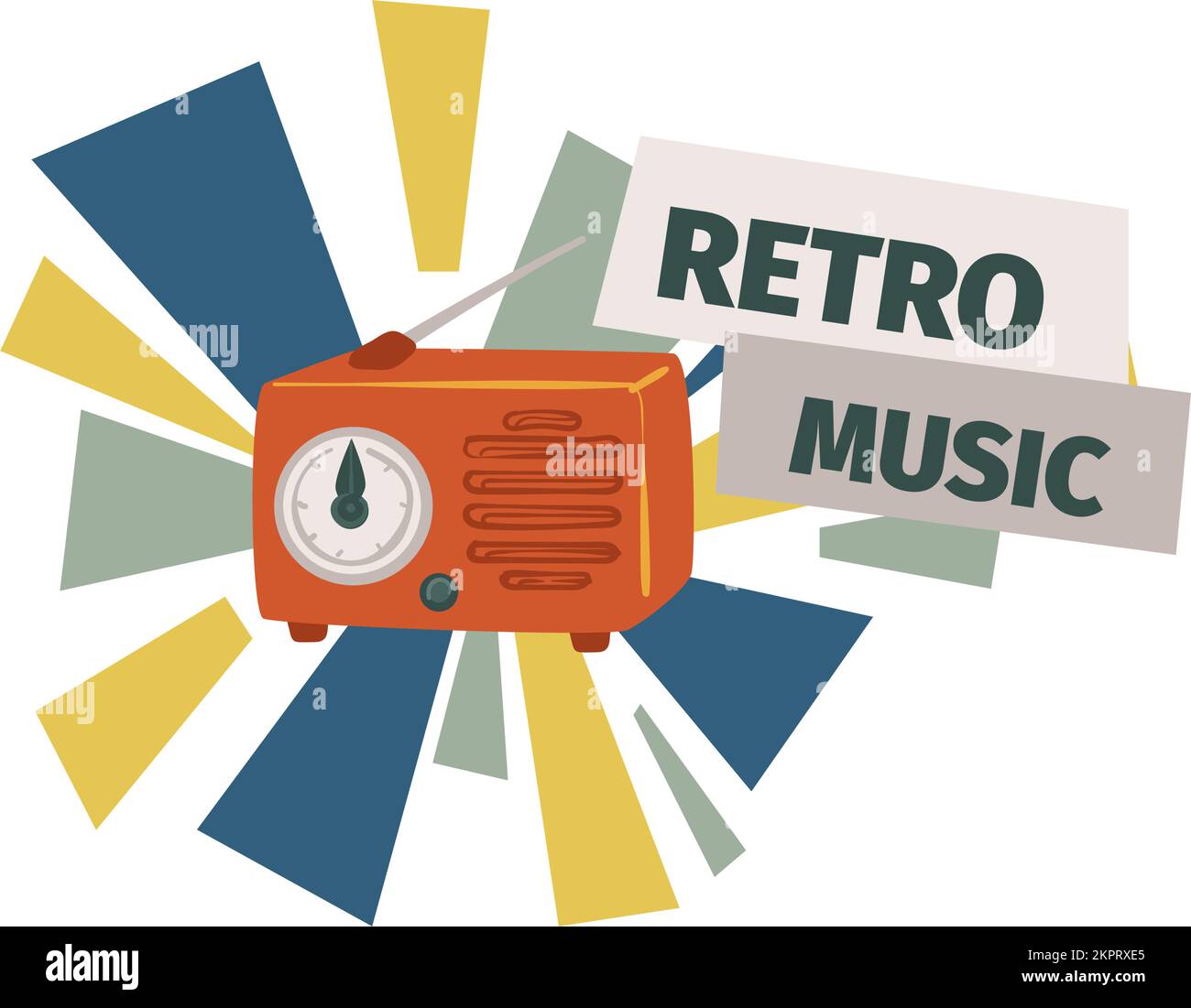 Retro music, magneto phone with songs playing Stock Vector Image & Art ...