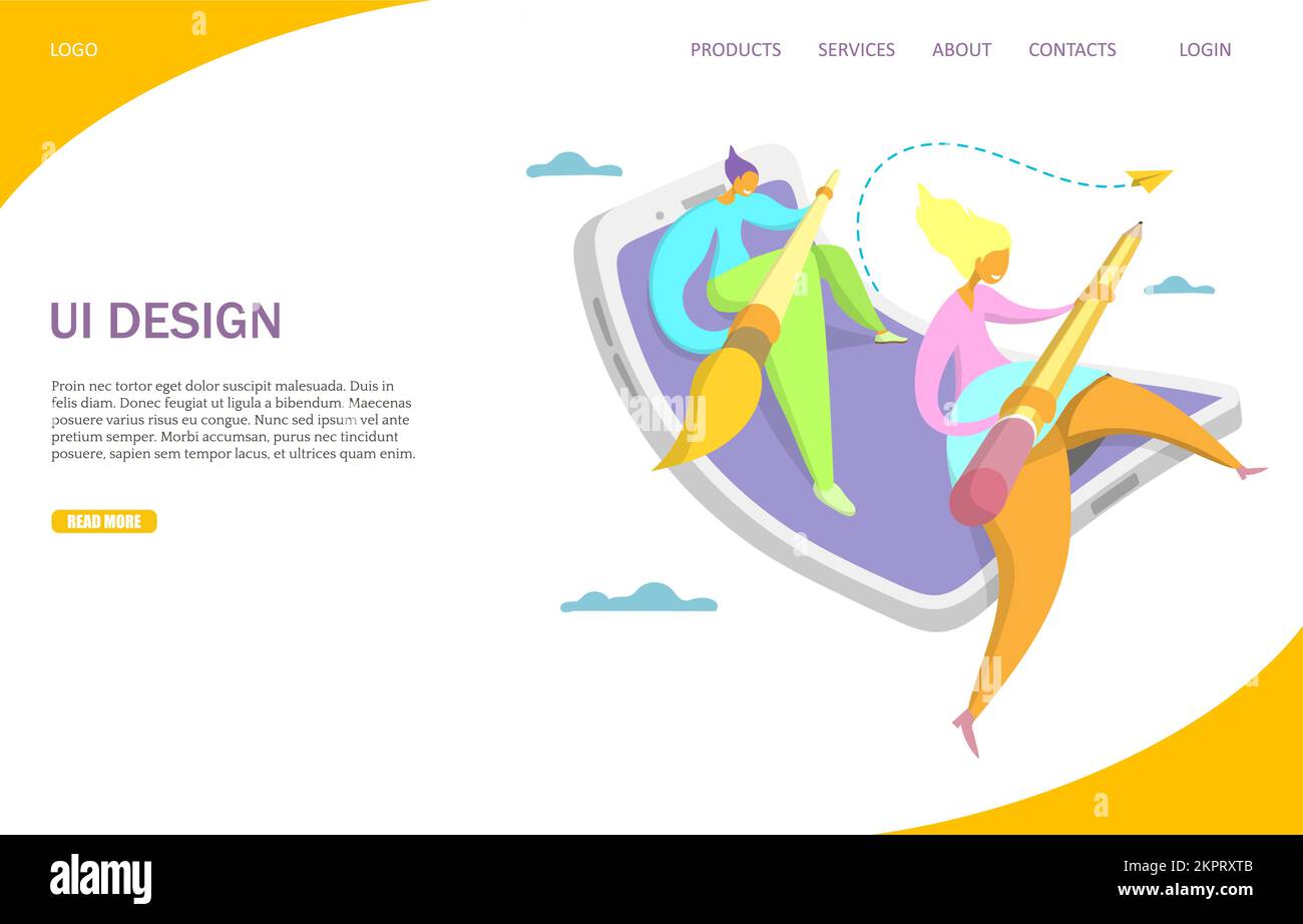 Online classes ui Stock Vector Images - Alamy