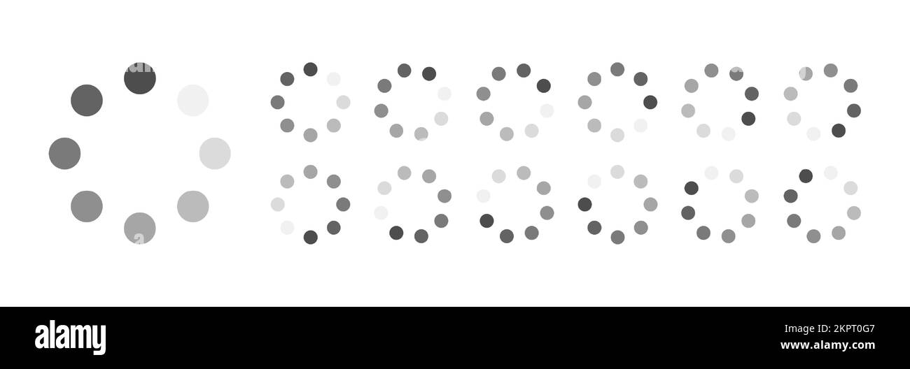 Circular Loading Buffering Icons Vector Video Ready for Animation Gif ...