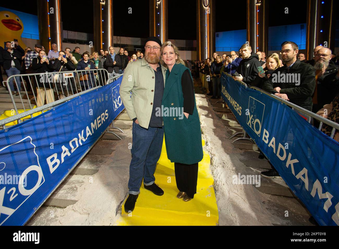 Actress Maaike Cafmeyer and actor Wouter Bruneel pictured during the ...